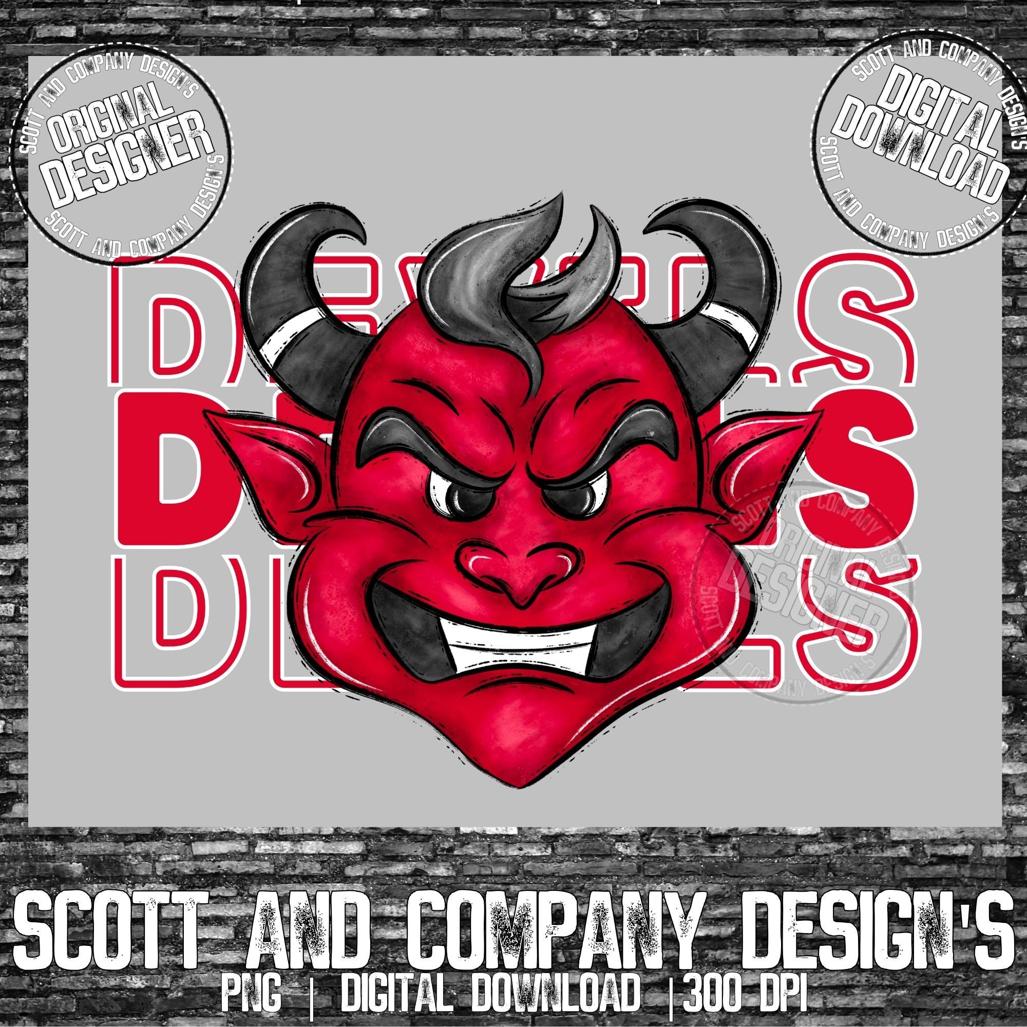Devils PNG Retro Knights PNG Devils Football Team Png - Etsy