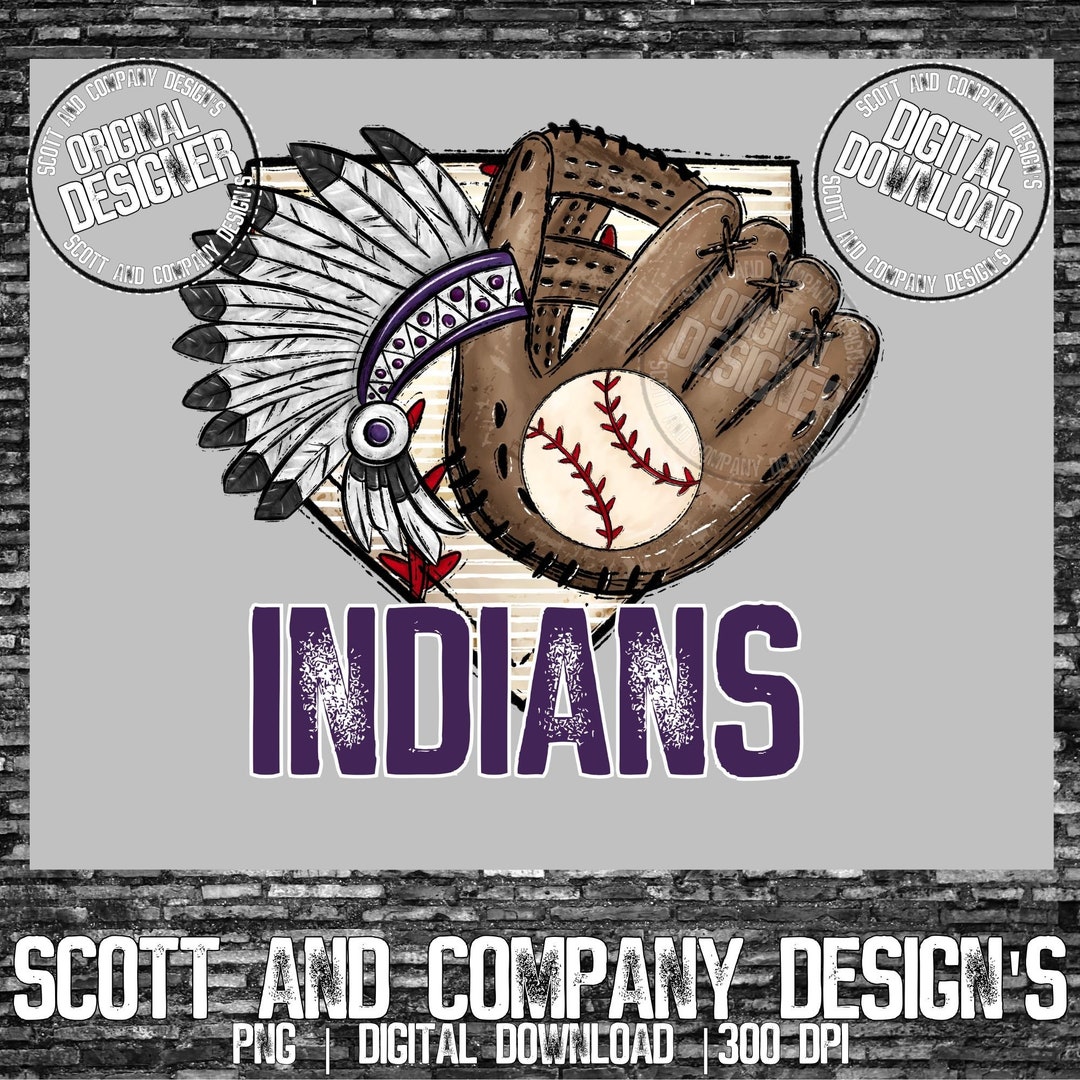 Indian PNG, Baseball Team Png, Game Day PNG, Sublimation Design, Indian ...