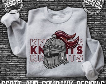 Knights PNG Cheetah Print School Spirit Team Spirit - Etsy