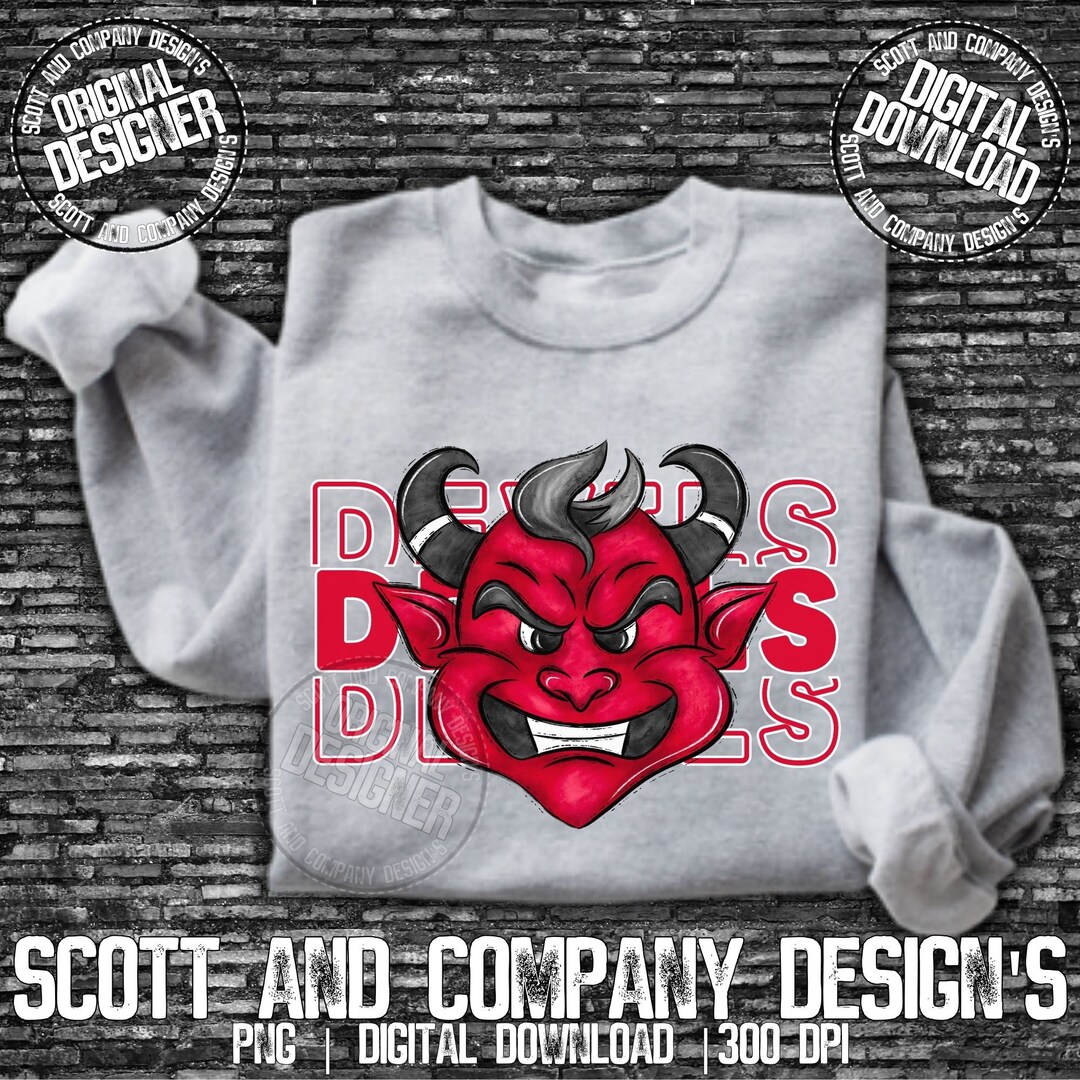 Devils PNG, Retro Knights PNG, Devils Football Team Png, Sublimation ...
