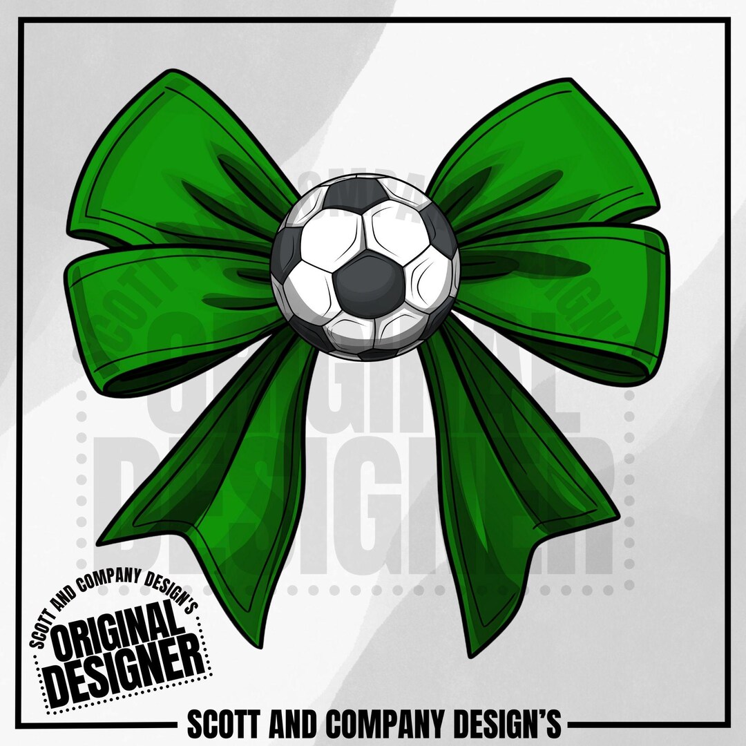 Green Soccer Bow PNG, Preppy Team Spirit (digital Download) - Etsy