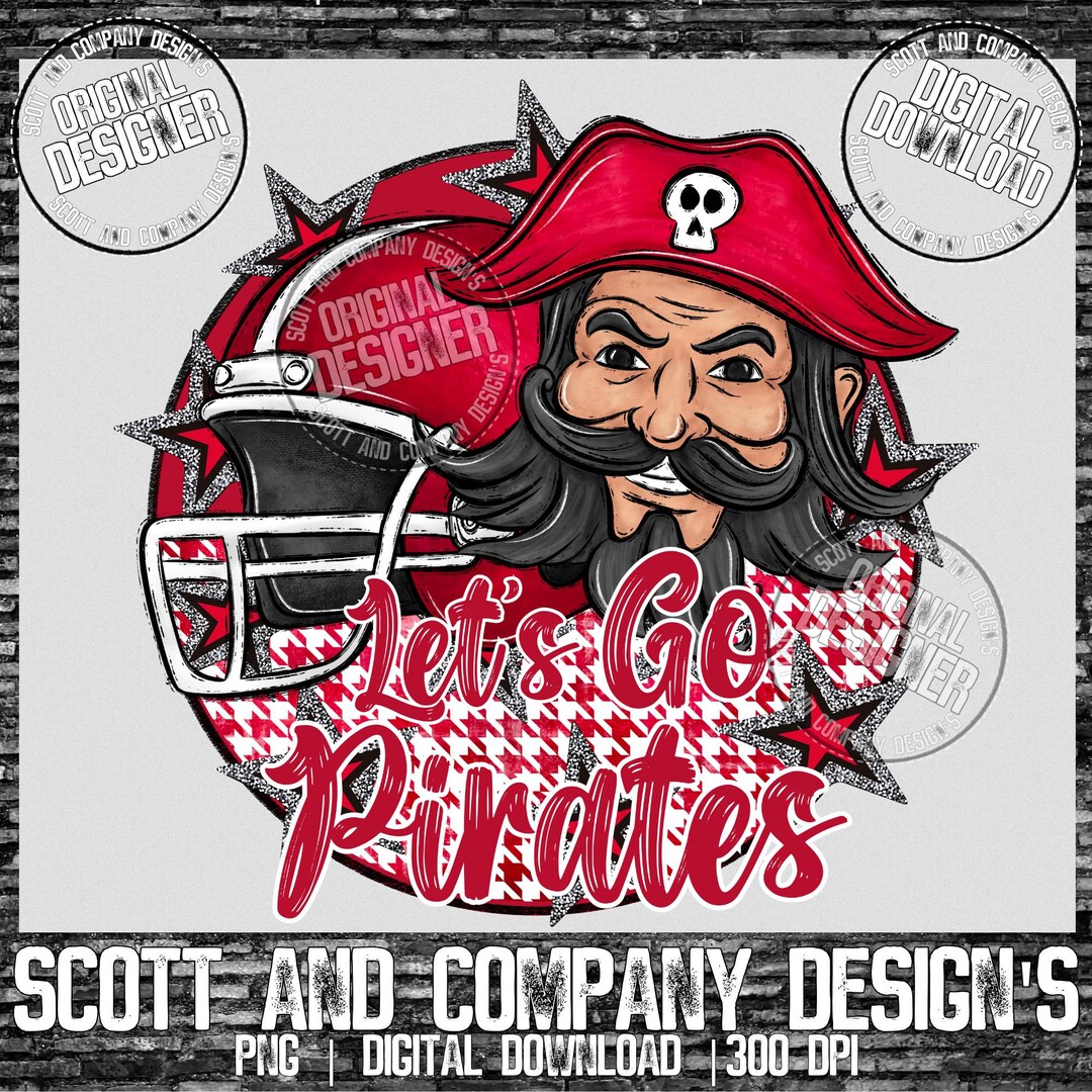 Lets Go Pirates PNG, Football Team Png,pirate Mascot Team Png, Game Day ...