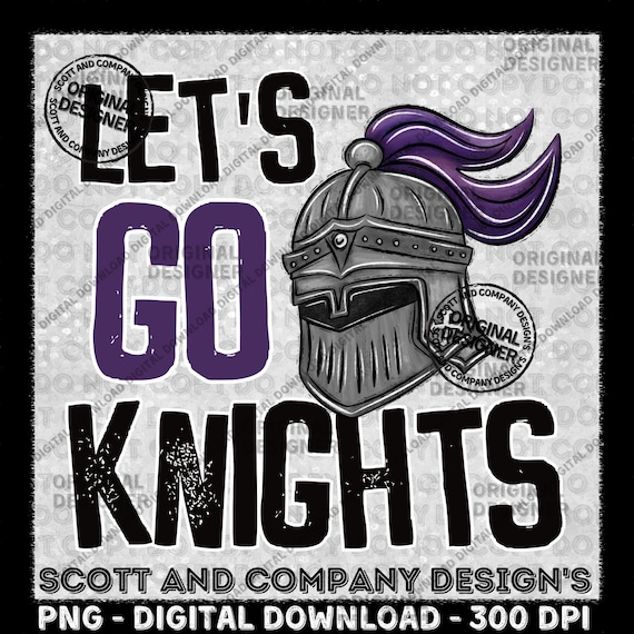 Purple Knights Football Logo