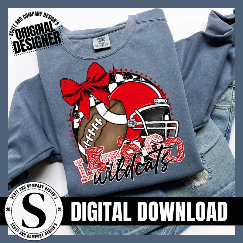 Red Wildcats Football - Etsy