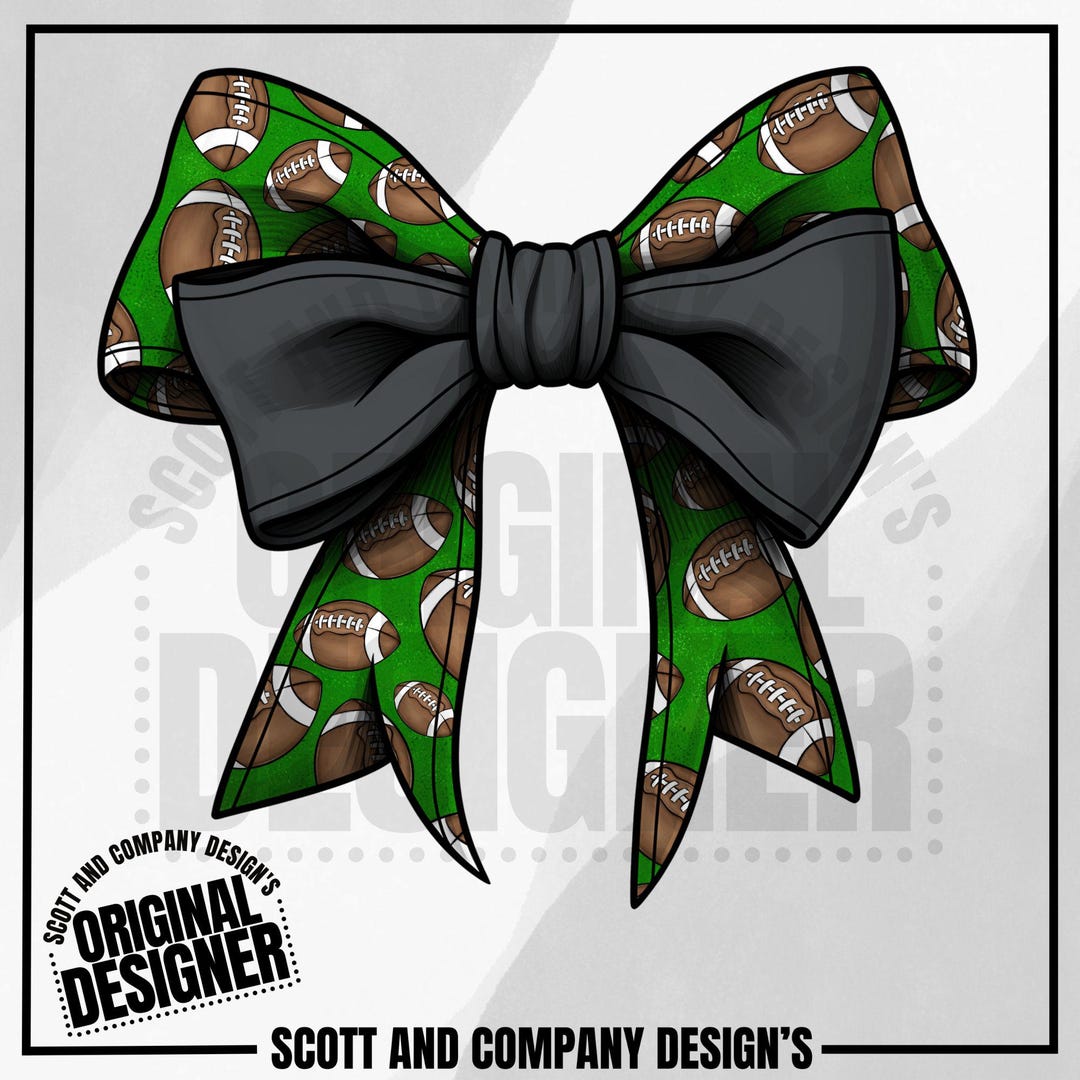Football Cheer Bow PNG, Game Day Bow (digital Download) - Black - Etsy