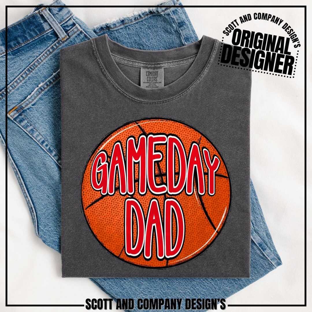 Basketball PNG, Red Theme Gameday Dad, School Team Spirit Mascot ...