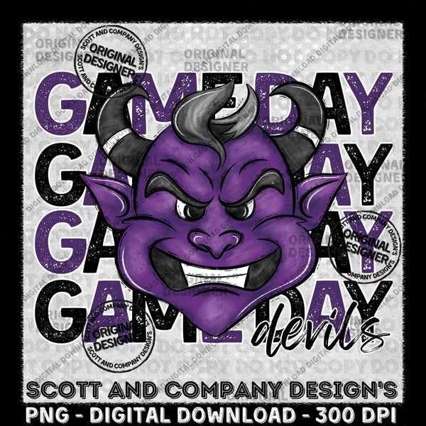 Purple Devils Png - Etsy