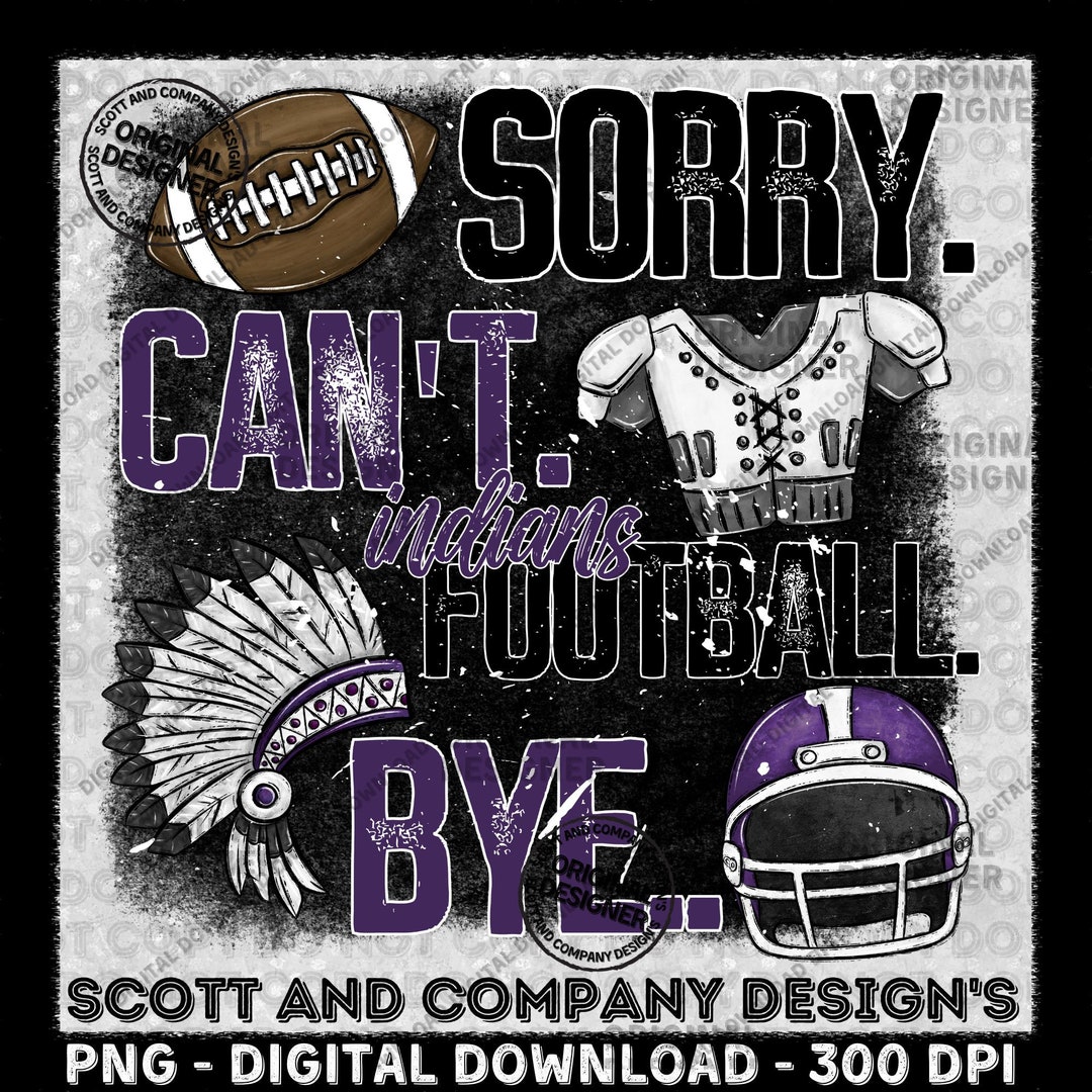 Indians PNG, Game Day PNG, Football Team Png, Sublimation Design ...