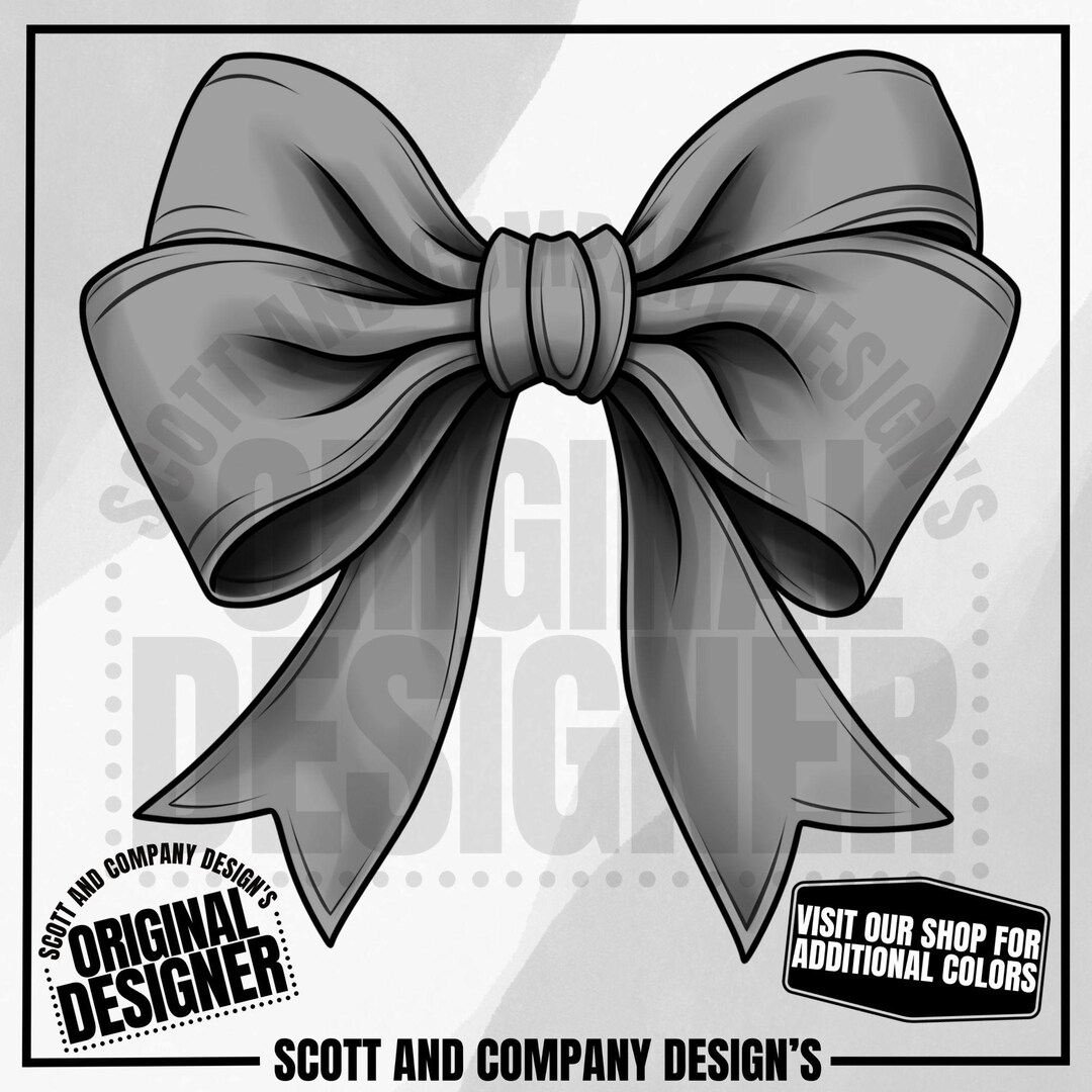 Gray Coquette Bow PNG, Football Cheerleader Design (digital Download ...
