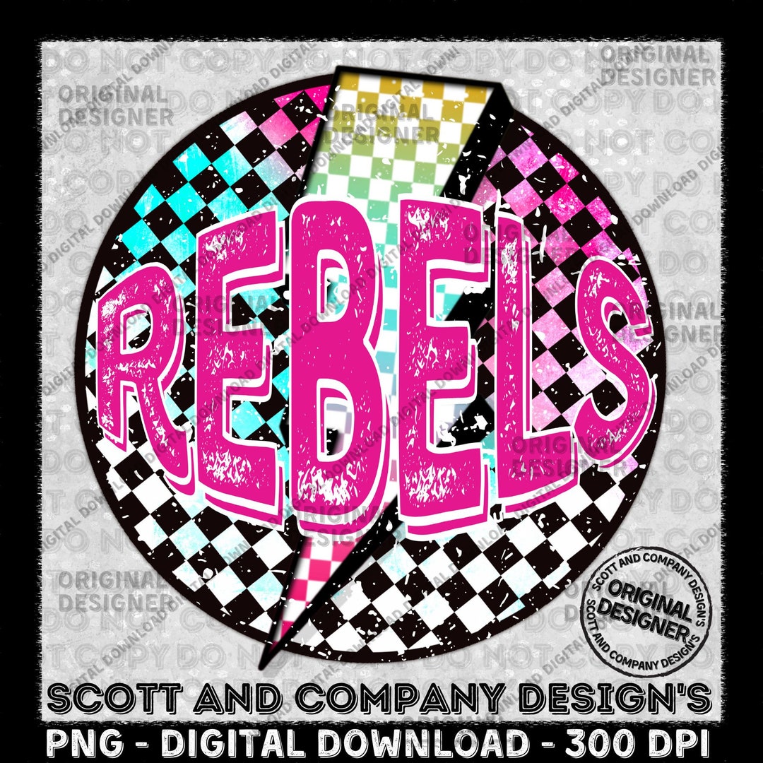 Retro Rebels PNG, Retro Lightening Bolt, Summer Png, Trendy Png, Sublimation Png, Digital Design ...