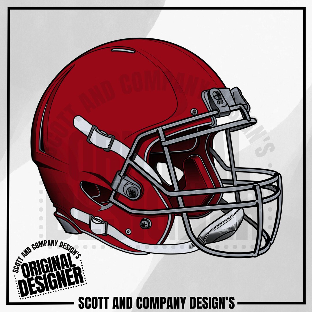 Football PNG, Red Football Helmet, Trendy Preppy Game Day Football ...