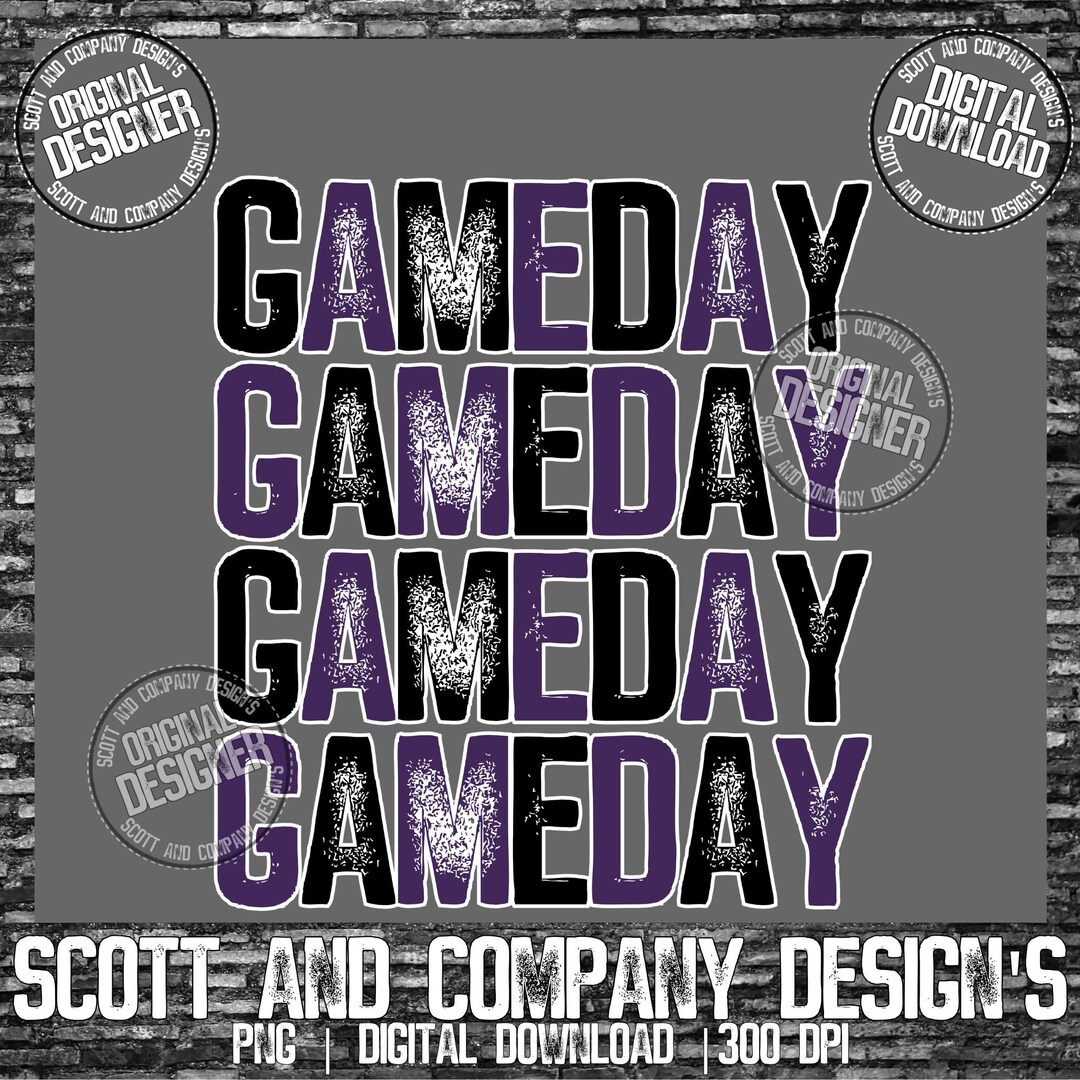 Game Day Png,black Purple Game Day Png, Mascot Team Game Day, Game Day ...
