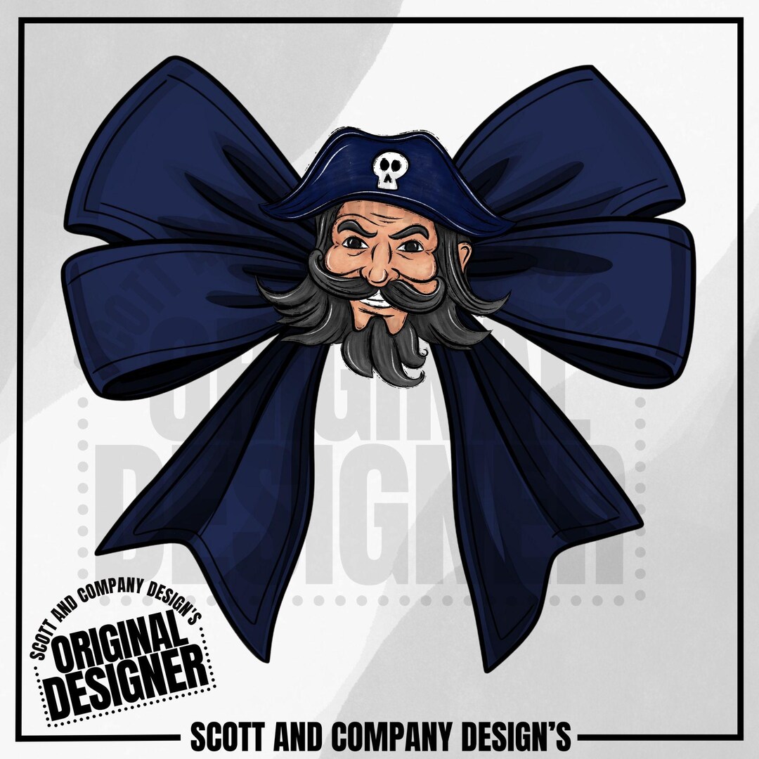 Pirates PNG, Trendy Preppy Navy Coquette Football Cheerleader Bows ...
