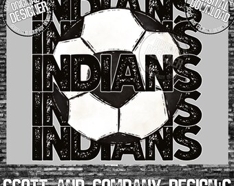 Indians PNG, Game Day PNG, Football Team Png, Sublimation Design, Red ...