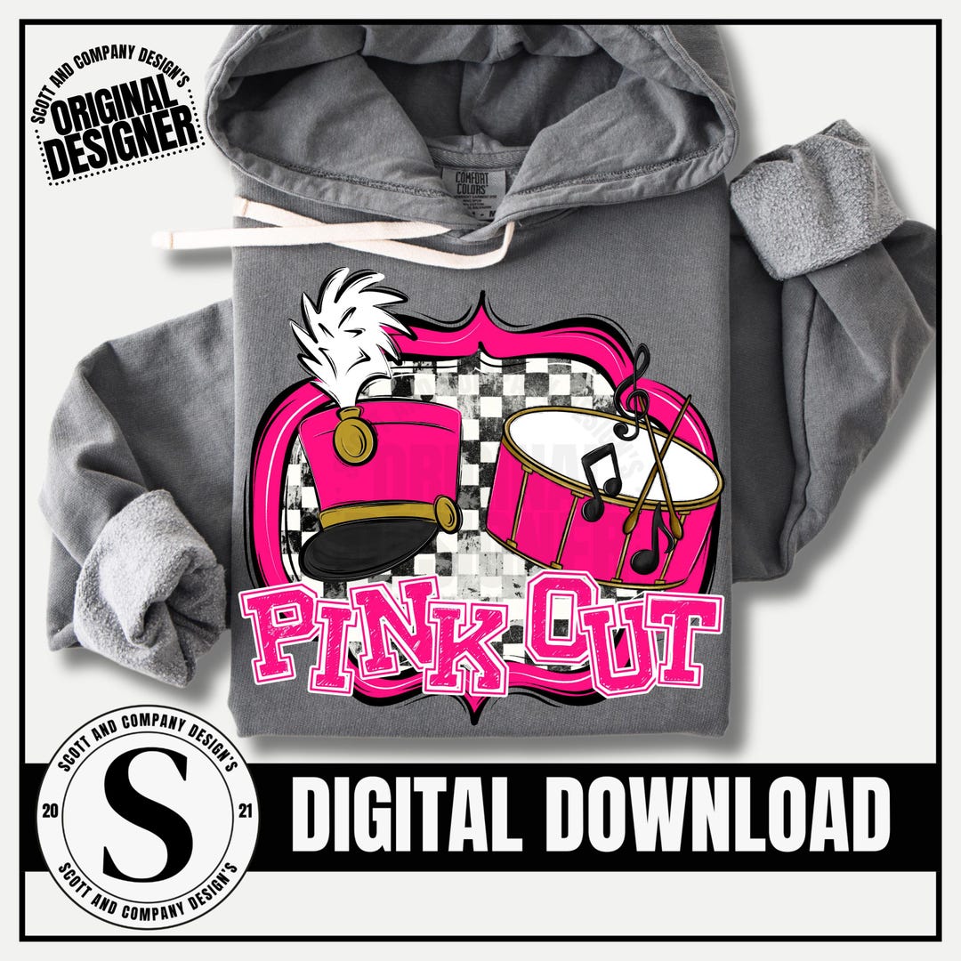 Band Png, Preppy Pink Retro Breast Cancer Awareness, Pink Out Team ...