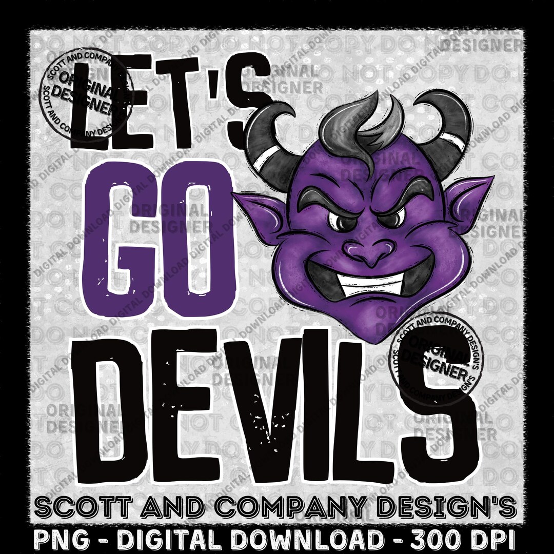 Devils PNG Lets Go Devils PNG Devils Football Team Png - Etsy