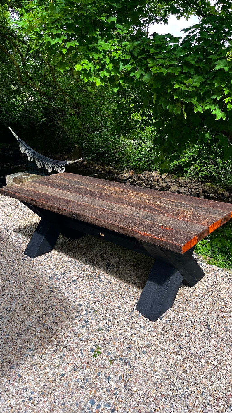 Reclaimed Rustic Outdoor Dining Table/verawood - Etsy