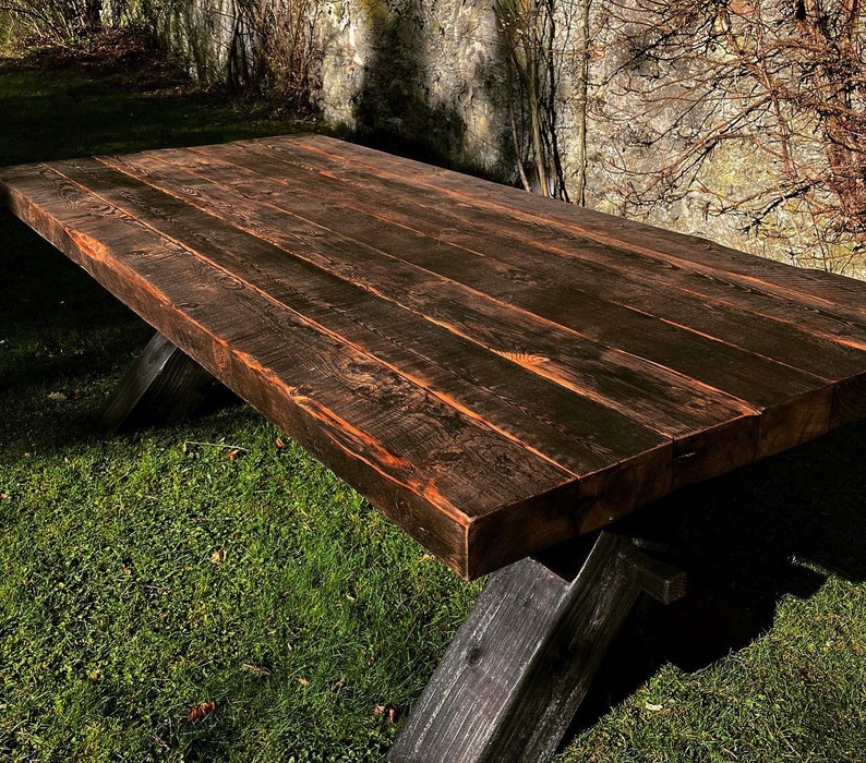 Reclaimed Rustic Farmhouse Table Indoor/outdoor - Etsy