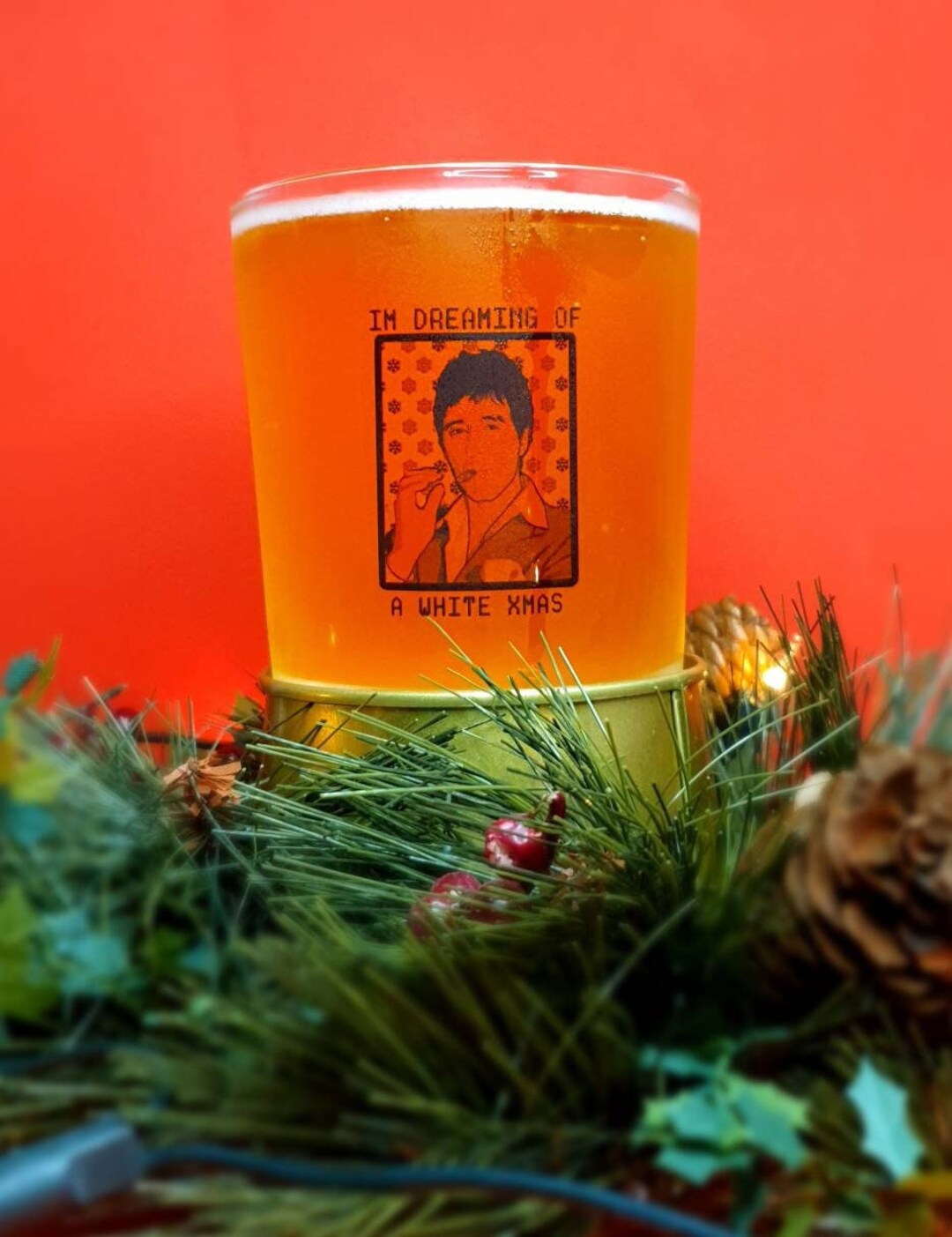 Scarface Tony Montana White Christmas Beer Glass Craft - Etsy