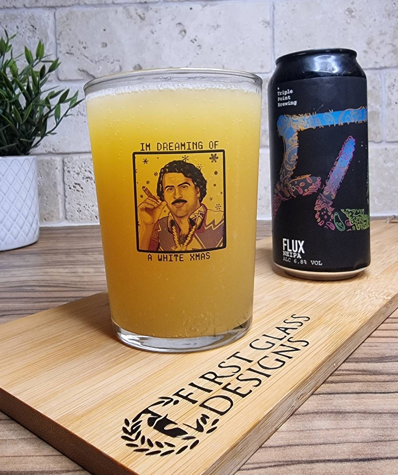 Pablo Escobar, White Christmas, Beer Glass, Craft IPA, Christmas Gift ...