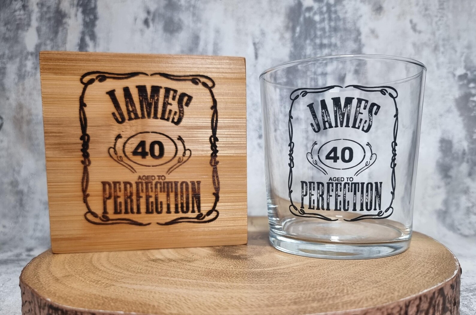 Personalised 40th Birthday Malt Whiskey Glass in Presentation Box for ...