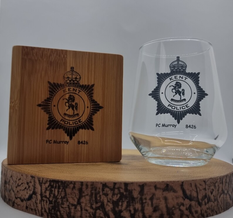 Police Officer Whiskey Glass, New Recruit, Personalised Glass, Gift for ...