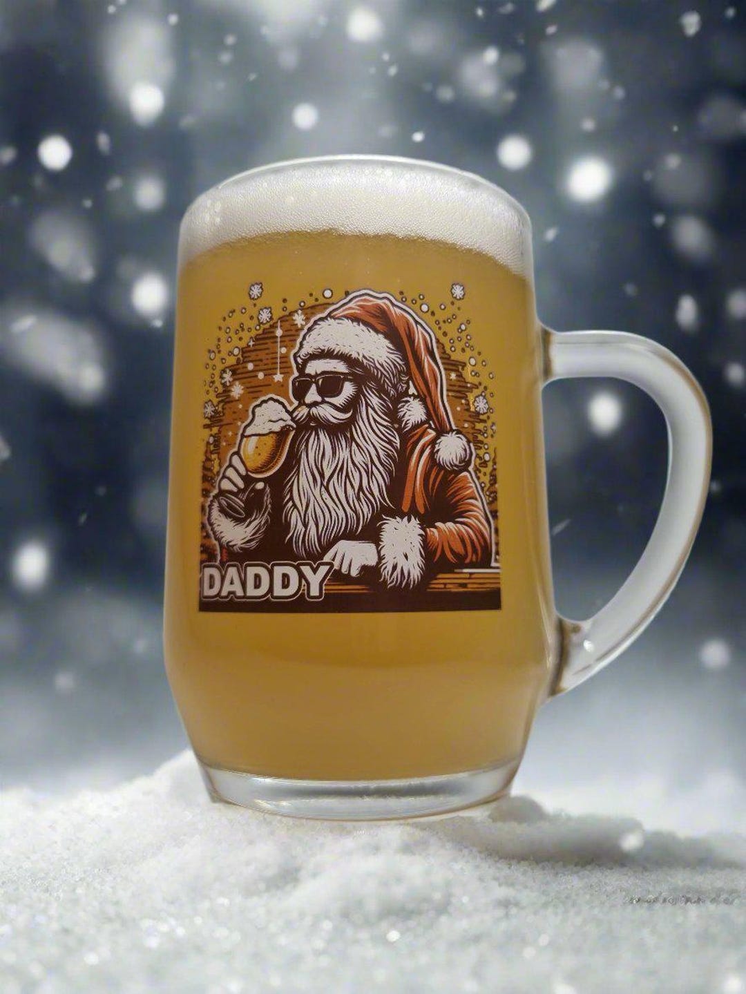 Personalised Beer Glass for Christmas, Secret Santa Pint Beer Glass ...
