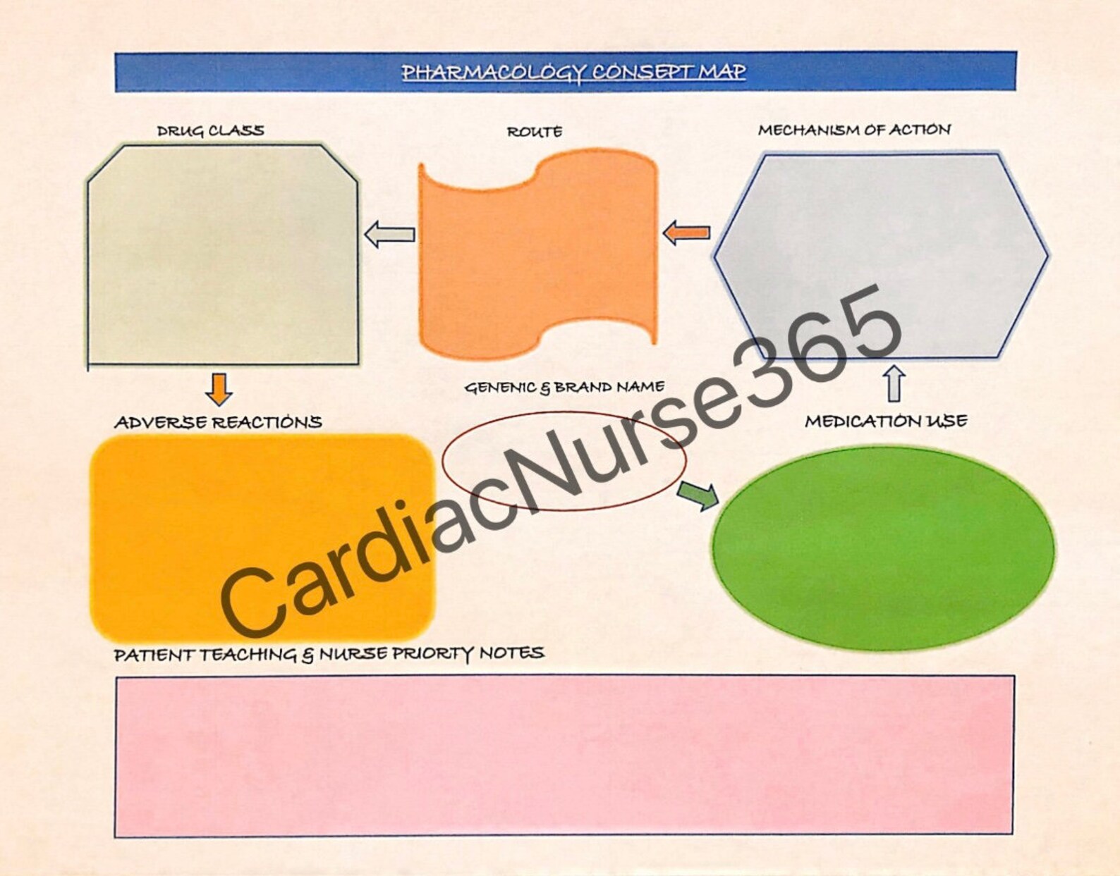 Pharmacology Concept Map - Etsy