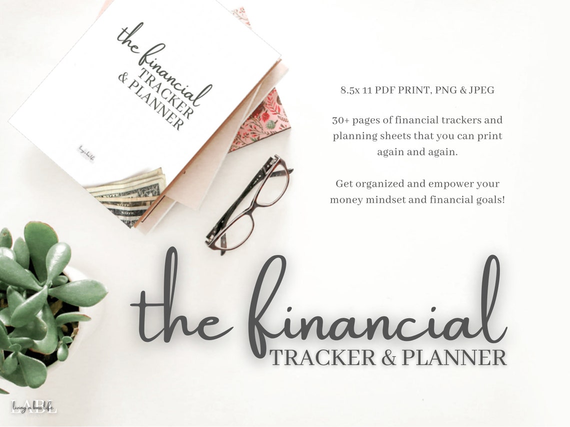 Financial Planner & Tracker Printable /fillable PDF Digital - Etsy Canada
