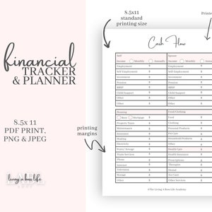 Financial Planner & Tracker Printable /fillable PDF Digital - Etsy Canada