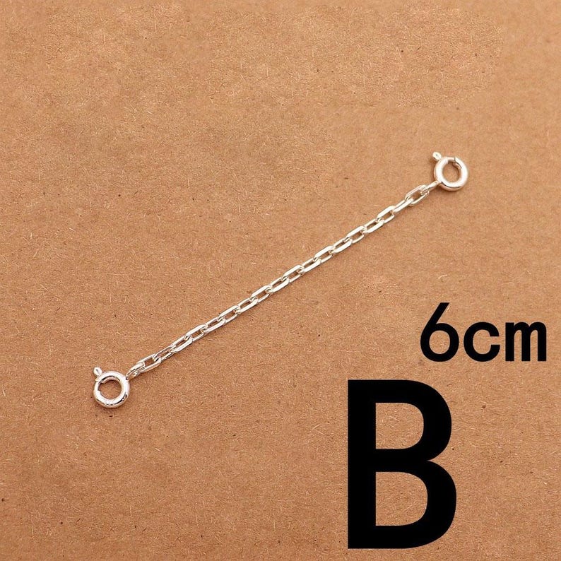 1pc Sterling Silver Extension for Chain 6CM Double Spring Buckle ...