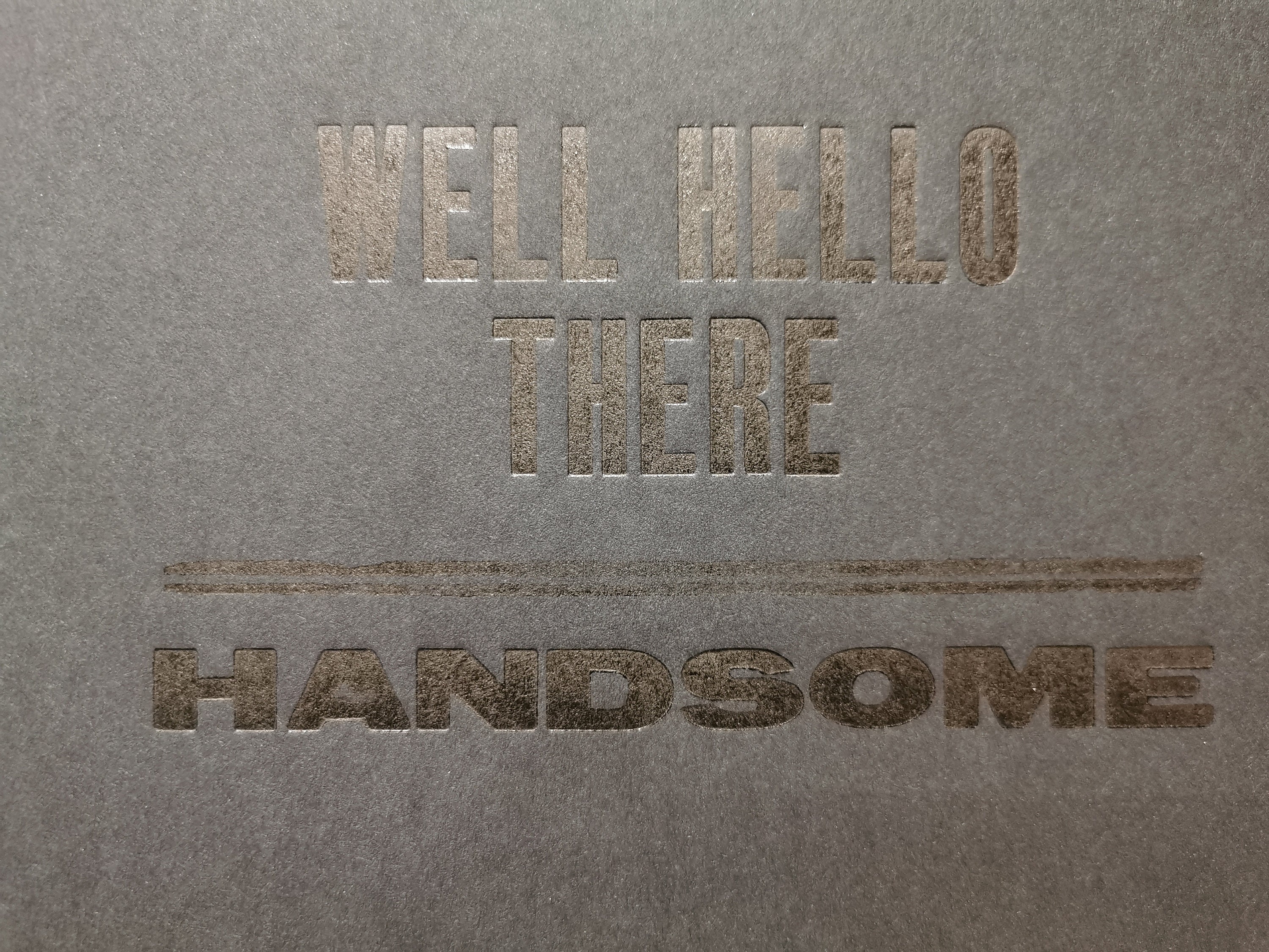 HANDSOME Well Hello There Handsome Letterpress Print A4 - Etsy UK
