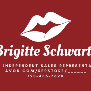 Custom Business Cards, Avon Lips Designs for Download and Print - Etsy