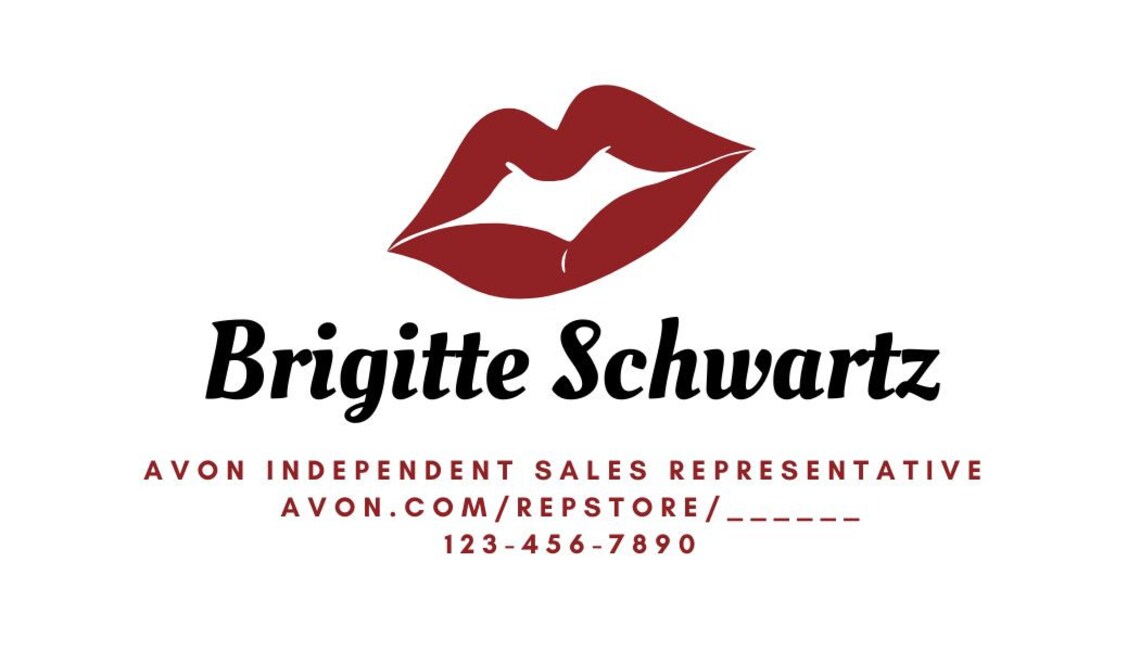 Custom Business Cards, Avon Lips Designs for Download and Print - Etsy