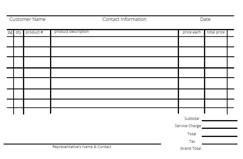 Avon Order Form Template Avon Flyers & Charts