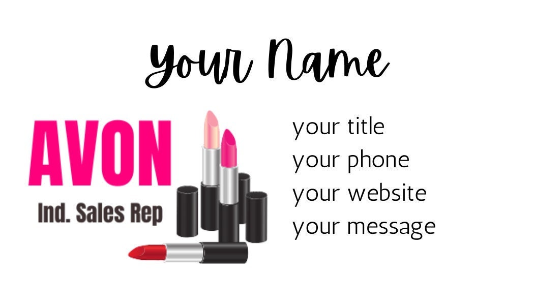 Custom Business Cards, Avon Designs for Download and Print - Etsy