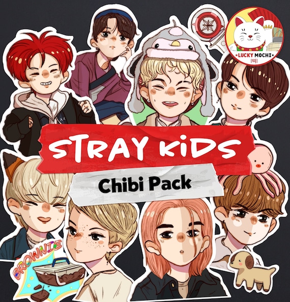 Stray Kids Chibi Sticker Pack 15 Pcs Kawaii Kpop Stickers | Etsy