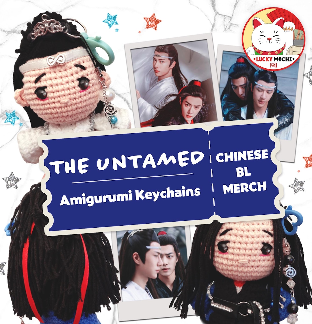 The Untamed Amigurumi Key Chain, Wei Wuxian, Lan Wangji Merch, Mo Dao ...