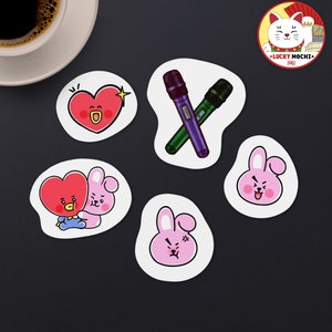 BTS Taekook Art Print, Stickers, Bookmark, Vkook, Taehyung, Jungkook ...