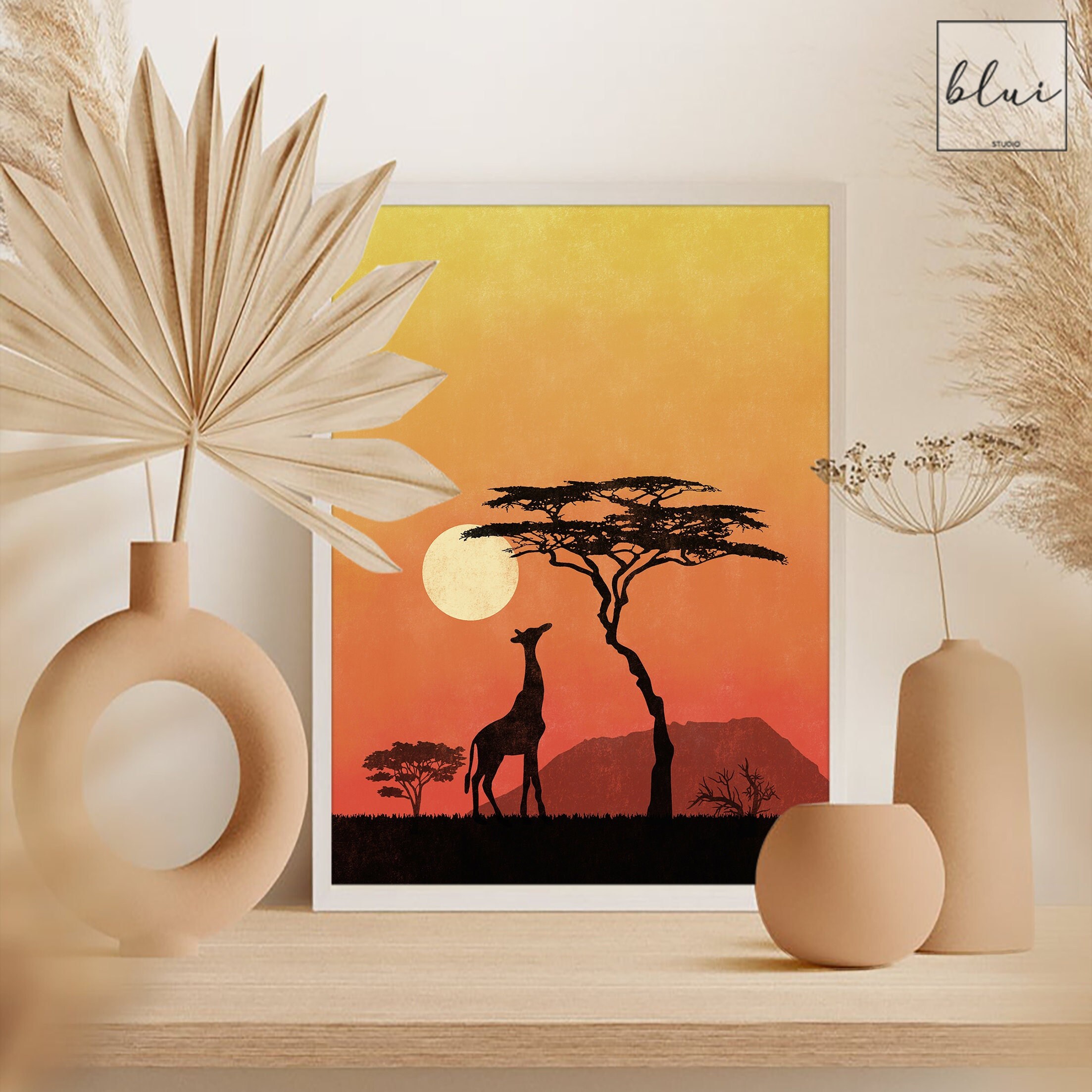 Savannah Sunset Giraffe