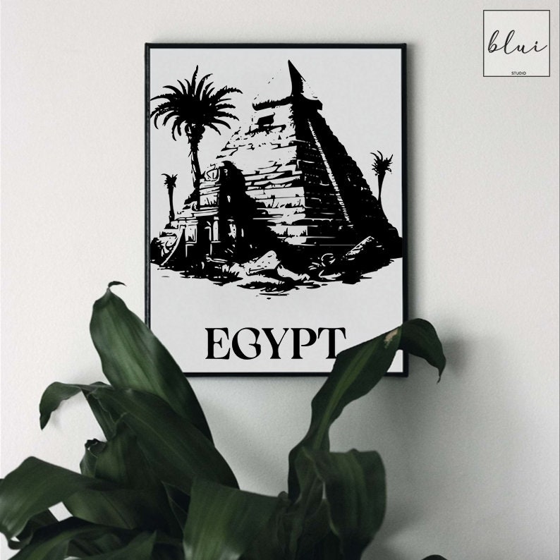Egypt Printable Art, Egypt Pyramid Poster, Pyramids of Giza Print ...