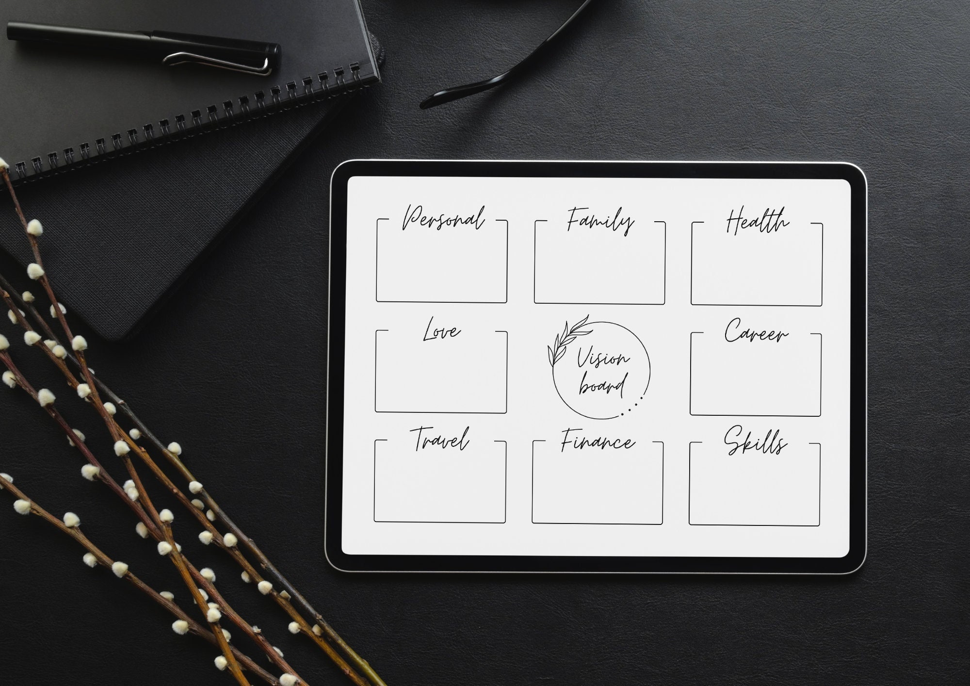 Canva Vision Board Template, Canva Goal Board Template, Printable ... Canva Vision Board Template, Canva Goal Board Template, Printable ...