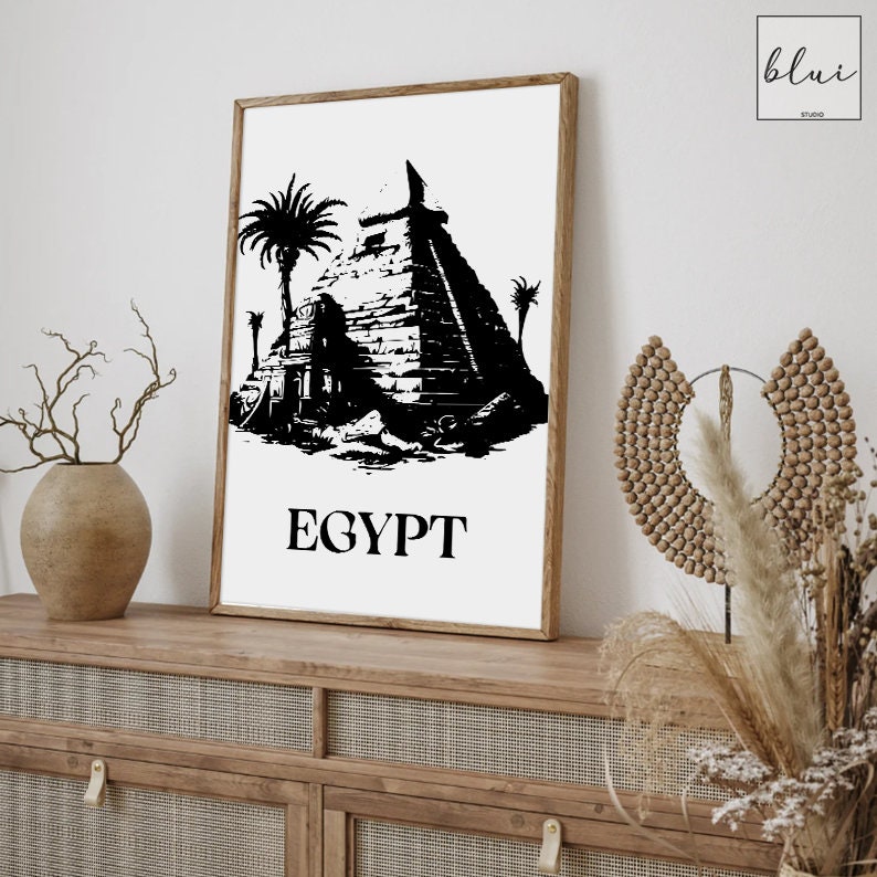 Egypt Printable Art, Egypt Pyramid Poster, Pyramids of Giza Print ...