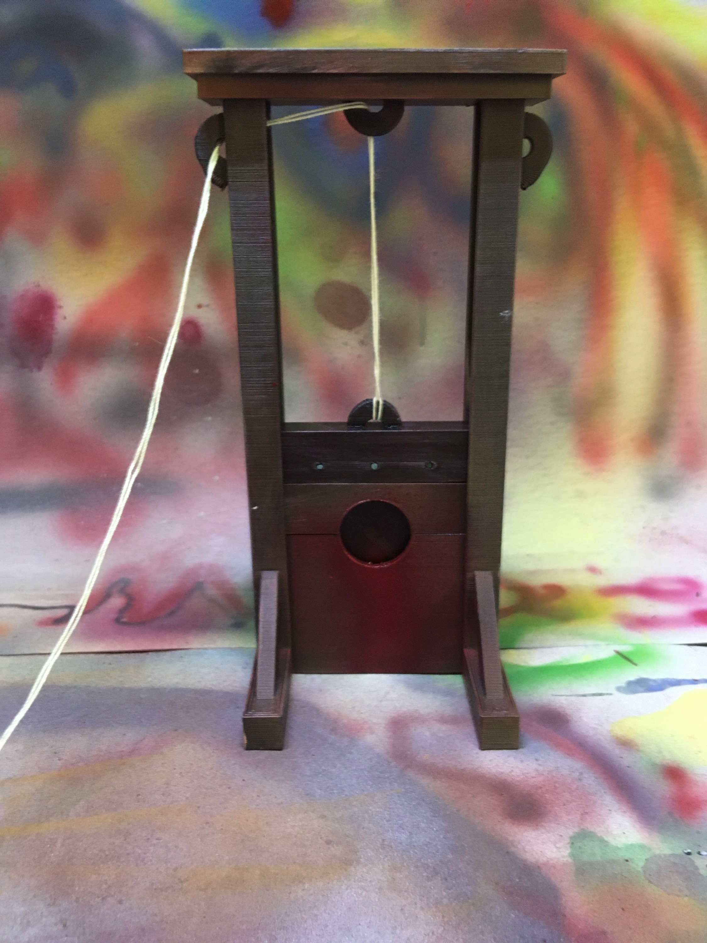 Replica Guillotine With Moving Blade Printed Hand Painted - Etsy