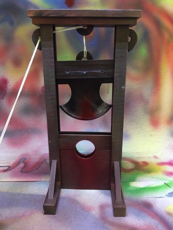 Replica Guillotine With Moving Blade Printed Hand Painted - Etsy