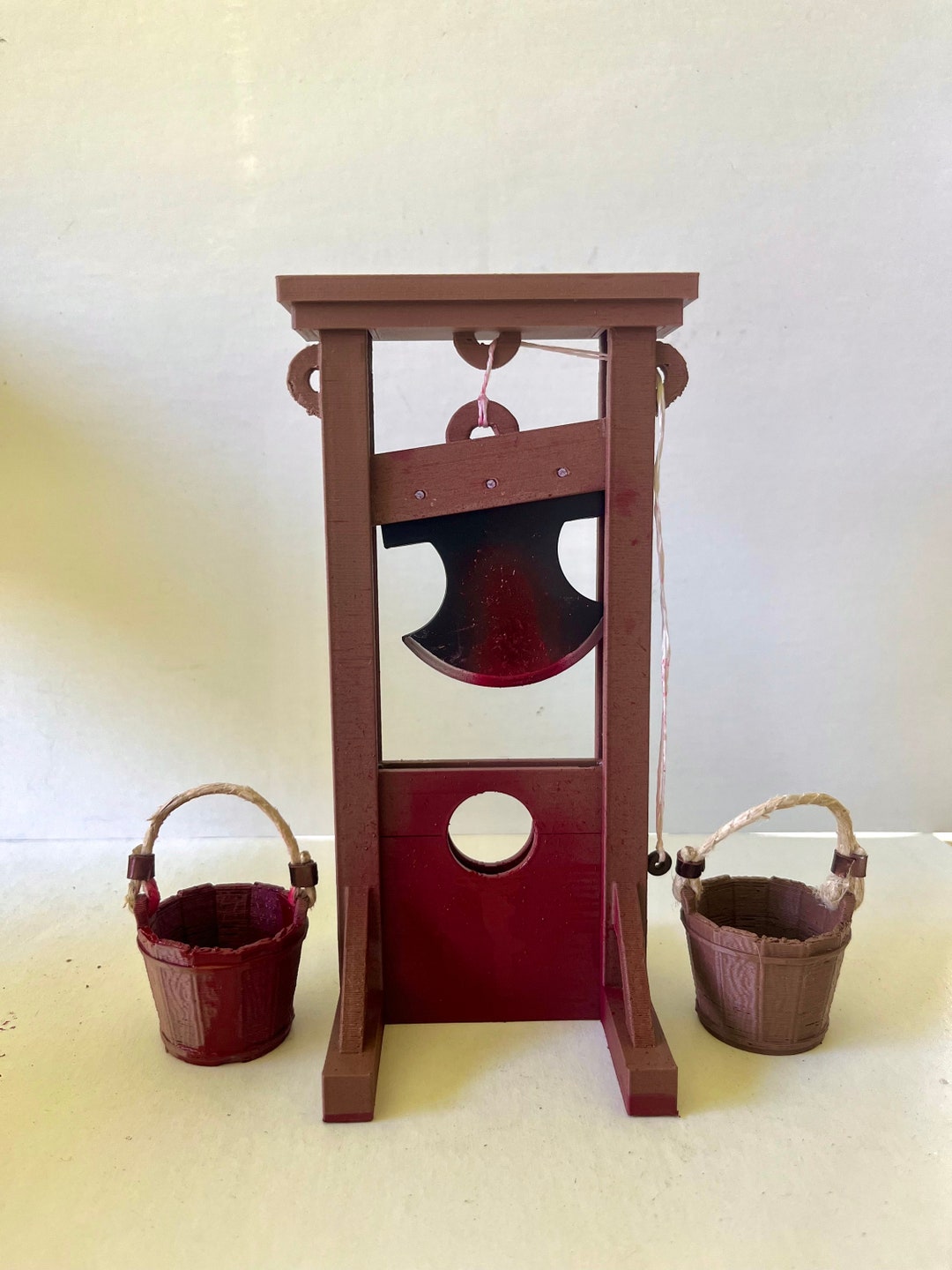 Replica Guillotine With Moving Blade Handled Bucket Included 7in Tall ...