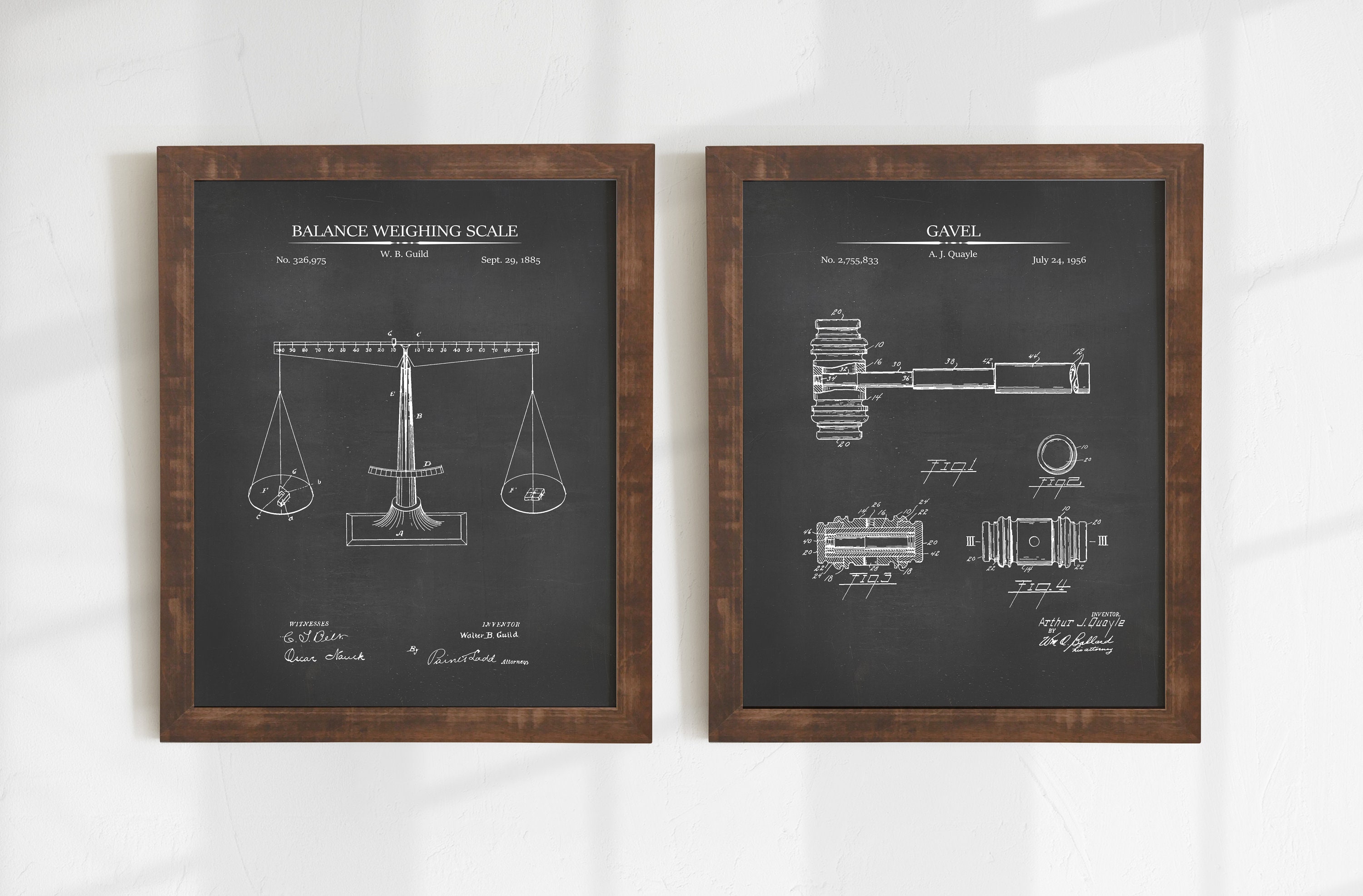 Law Patent Prints Set of 2 Printable Patent Artwork Law - Etsy