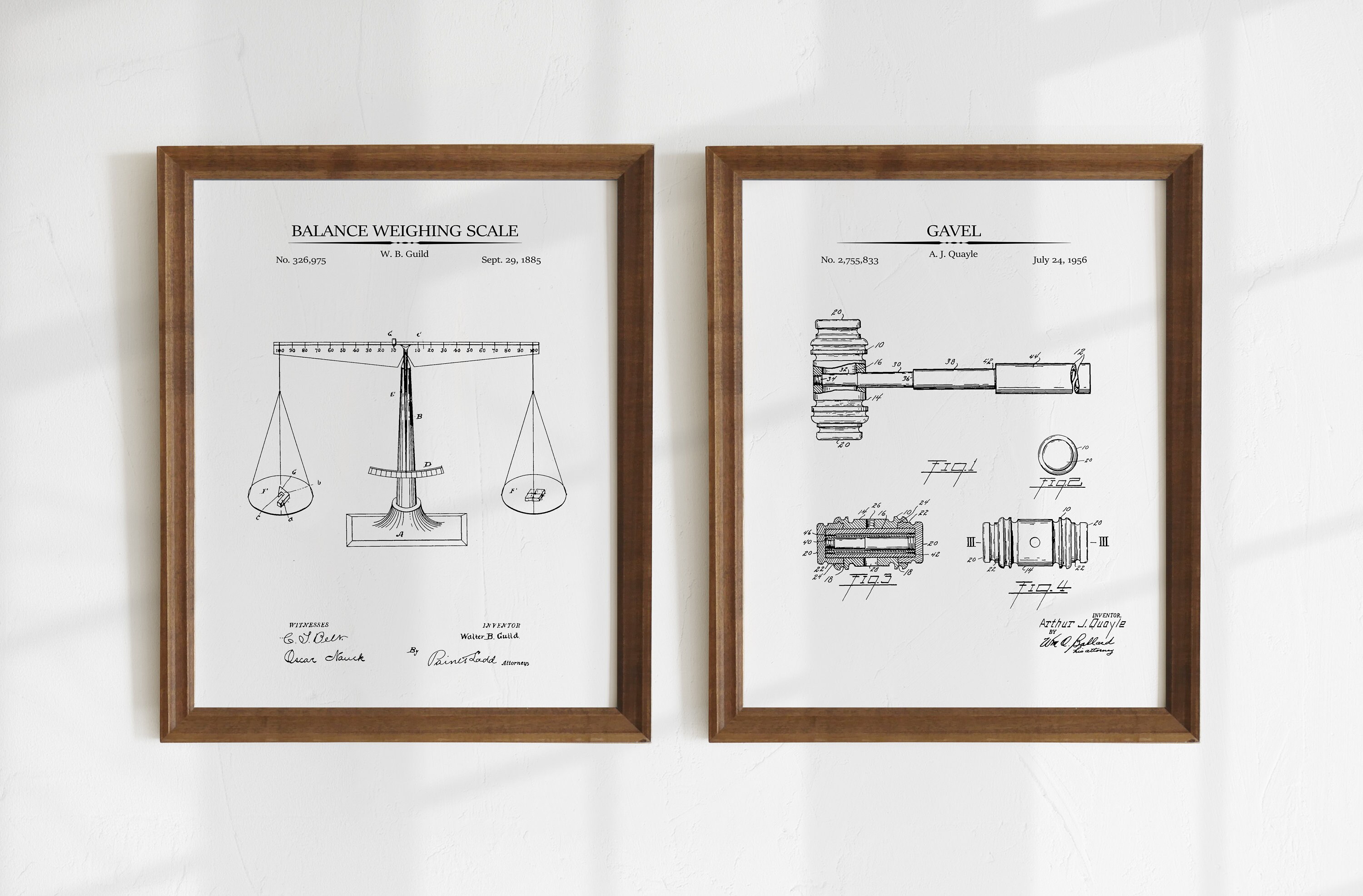 Law Patent Prints Set of 2 Printable Patent Artwork Law - Etsy
