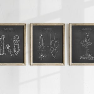 Ballet Patent Prints - Set of 3 - Printable Patent Artwork - Ballet ...