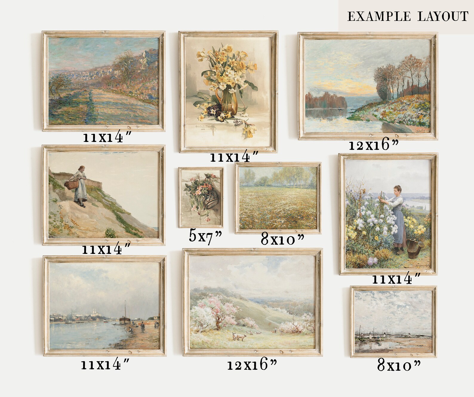 Spring Gallery Wall Print Set 10 Vintage Paintings - Etsy